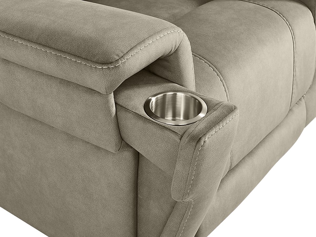 Malone Gray Microfiber Triple Power Rocker Recliner | Rooms to Go