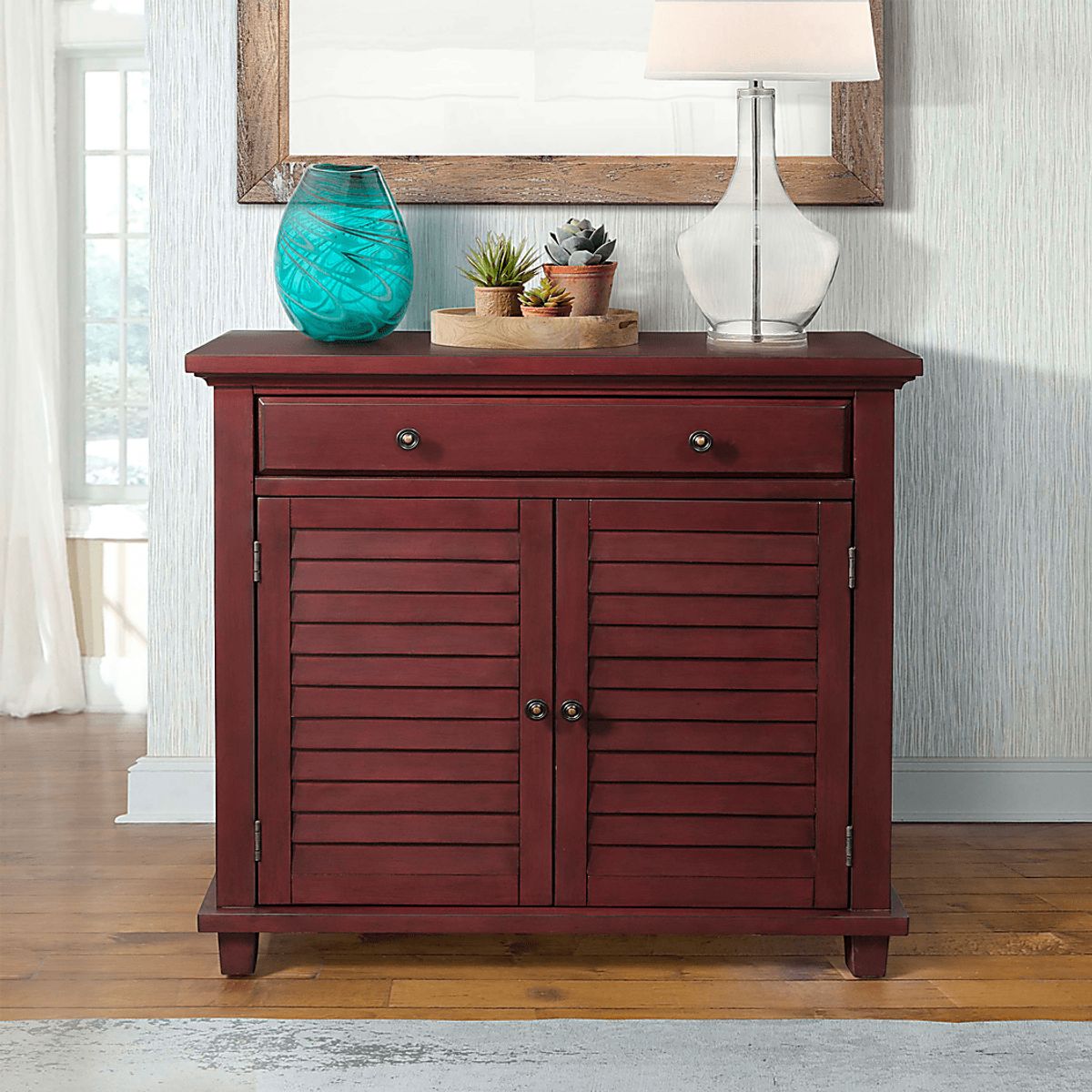 Malquin Red Accent Cabinet | Rooms to Go