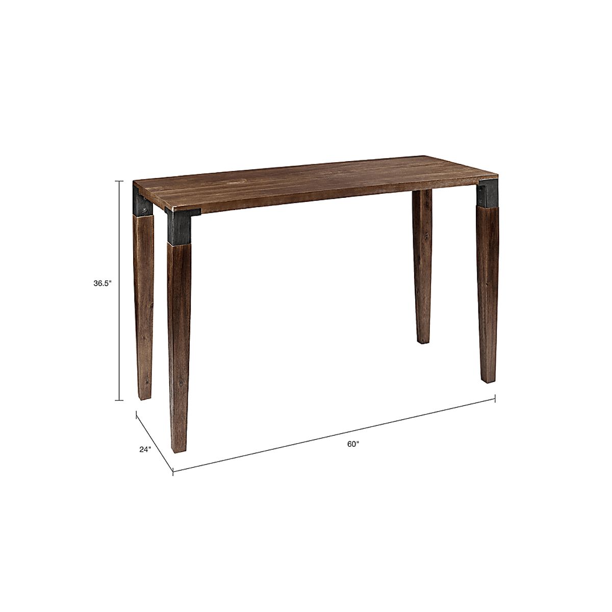 Manders Brown Dark Wood Console Table | Rooms to Go