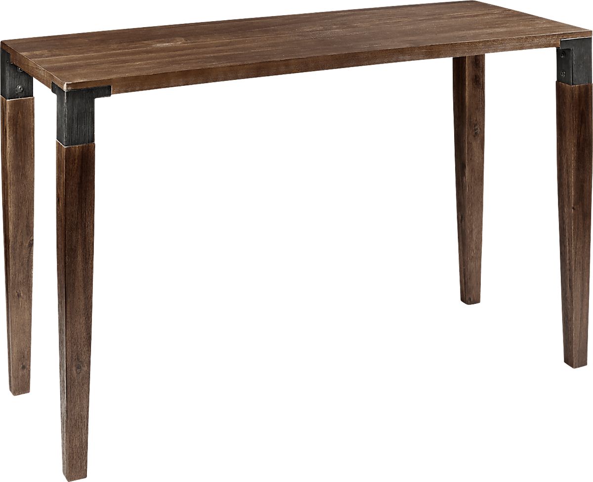 Manders Brown Dark Wood Console Table | Rooms to Go