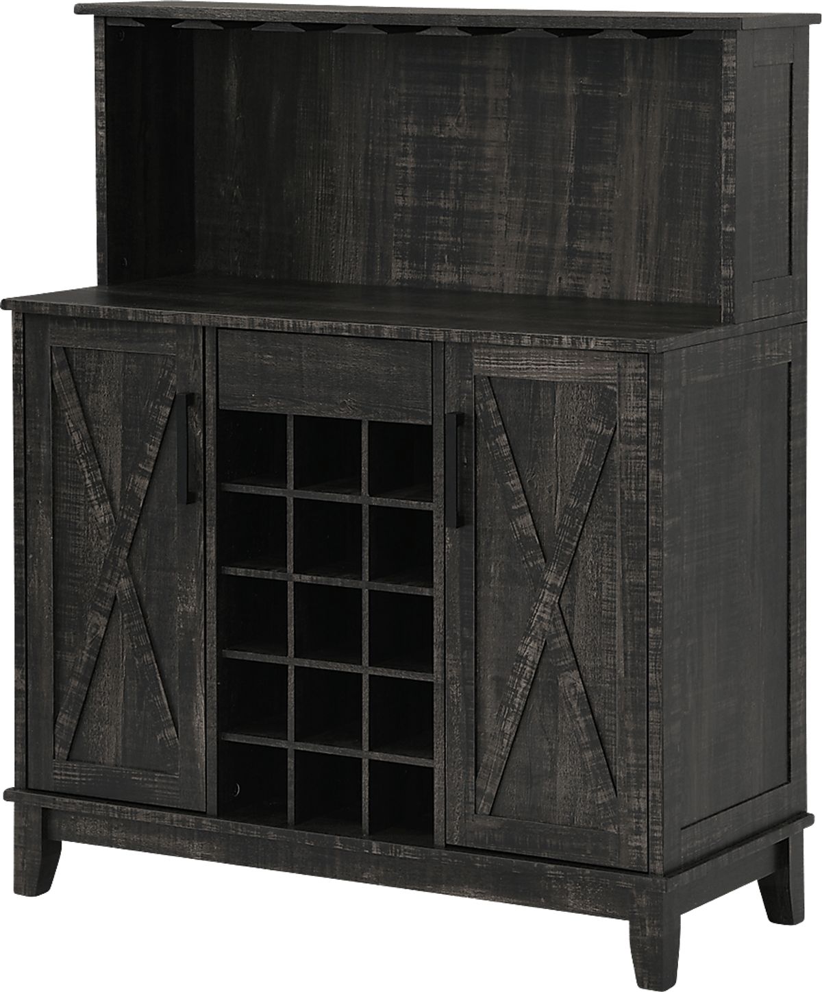 Mankato Charcoal Gray Bar Cabinet | Rooms to Go