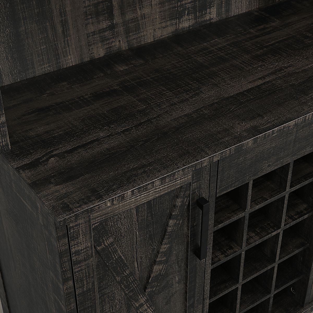 Mankato Charcoal Gray Bar Cabinet | Rooms to Go