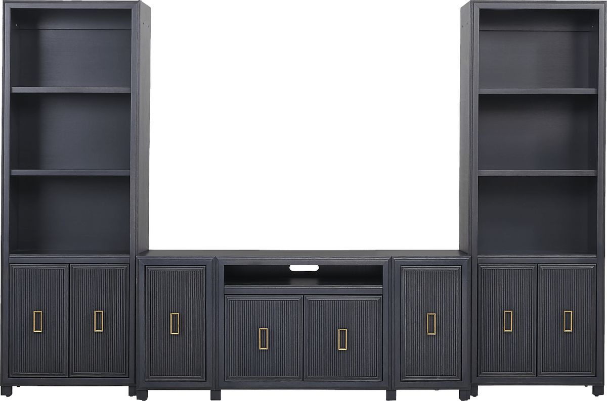 Manor Bridge Blue Colors 3 Pc Wall Unit With Console | Rooms to Go