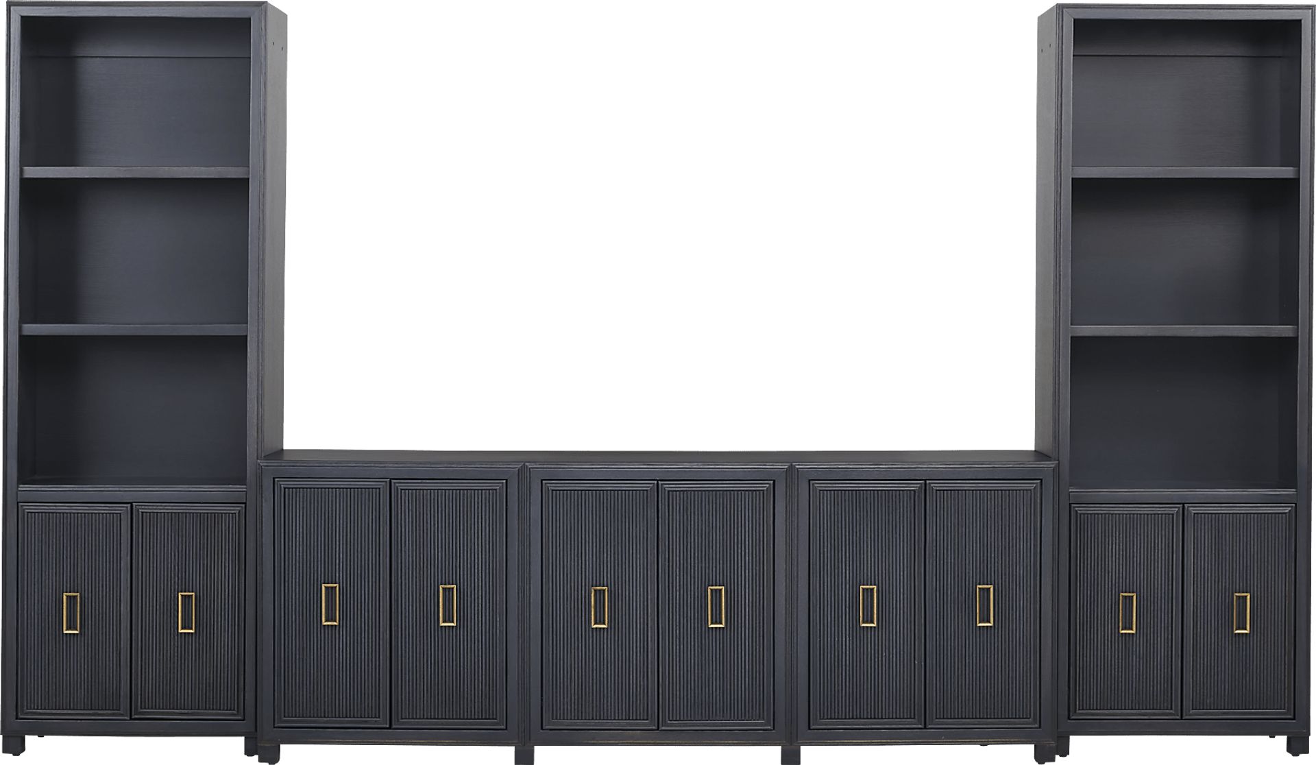 Manor Bridge Blue Colors 3 Pc Wall Unit With 83 in. Console | Rooms to Go