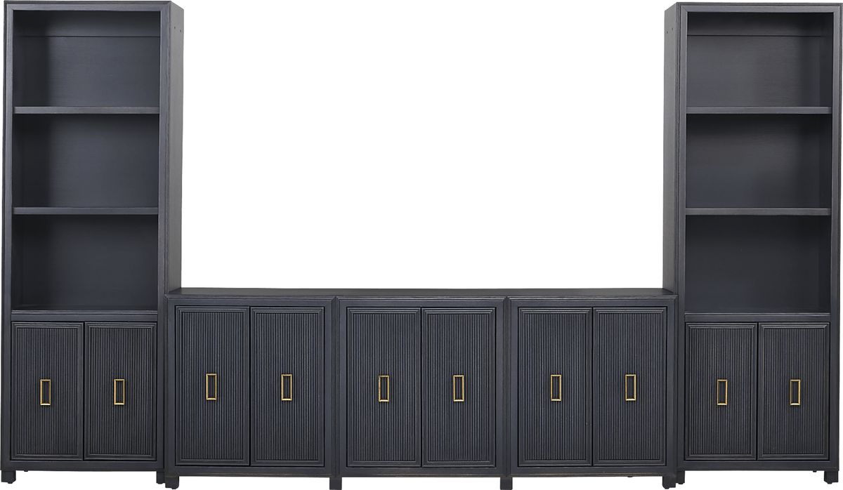 Manor Bridge Blue Colors 3 Pc Wall Unit With 83 in. Console | Rooms to Go