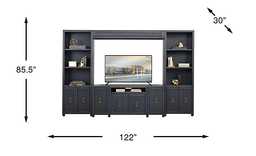 Manor Bridge Blue Colors 4 Pc Wall Unit With 66 in. Console | Rooms to Go