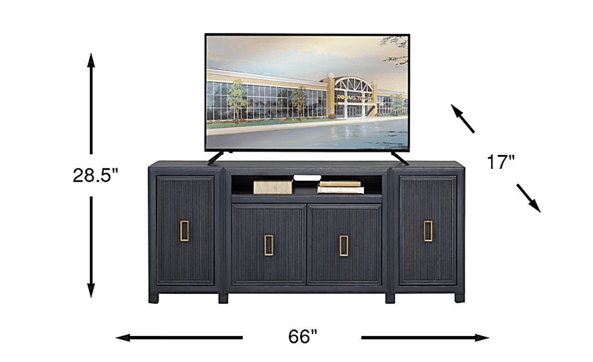 Manor Bridge Blue 66 in. Console - Rooms To Go