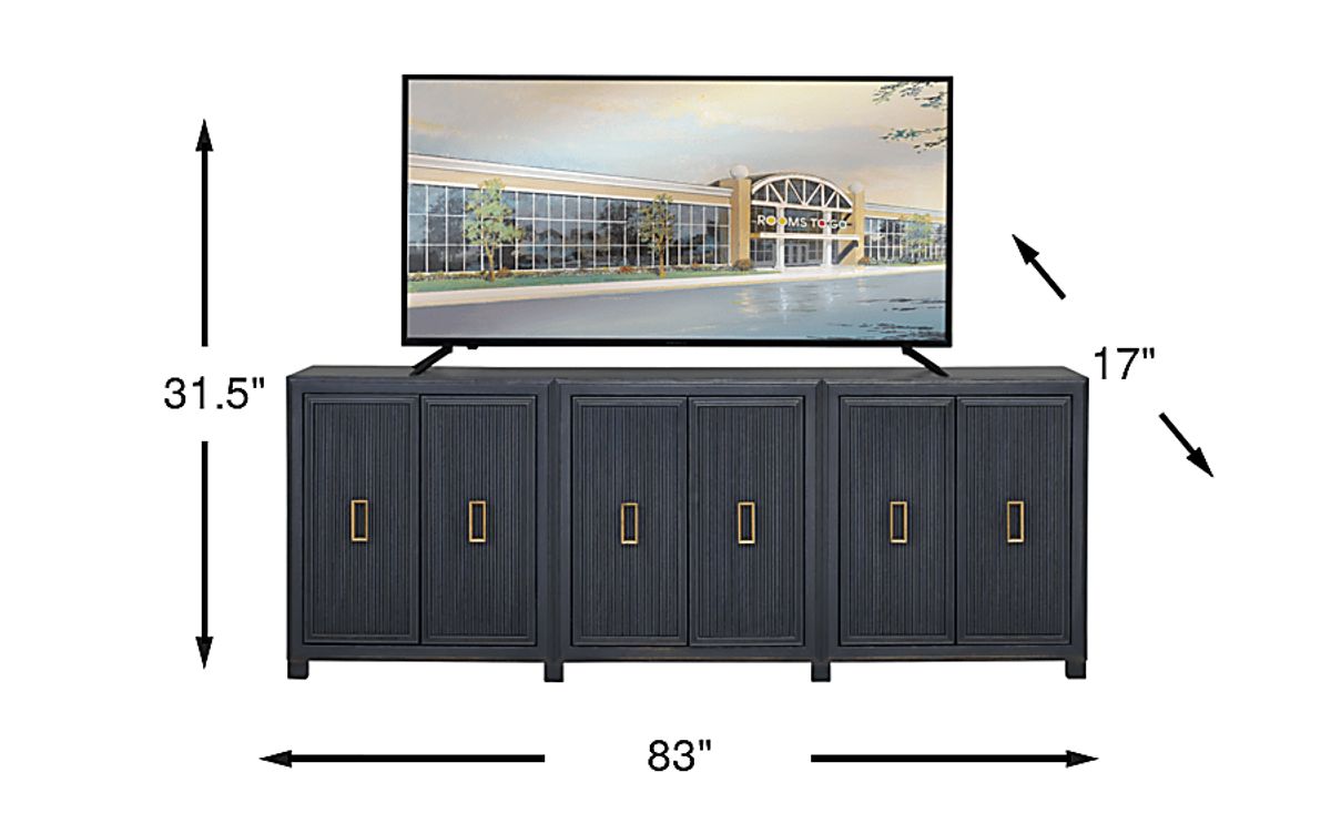 Manor Bridge Blue Colors 83 in. Console | Rooms to Go