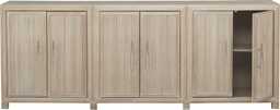 Manor Bridge Taupe Colors,Light Wood 83 in. Console | Rooms to Go