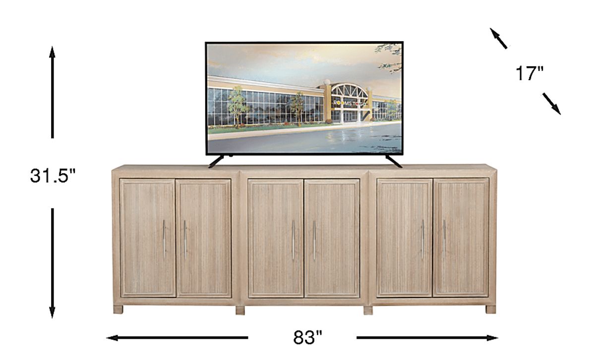 Manor Bridge Taupe Colors,Light Wood 83 in. Console | Rooms to Go