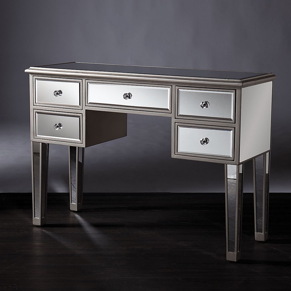 Mansur Silver Gray Console Table | Rooms to Go