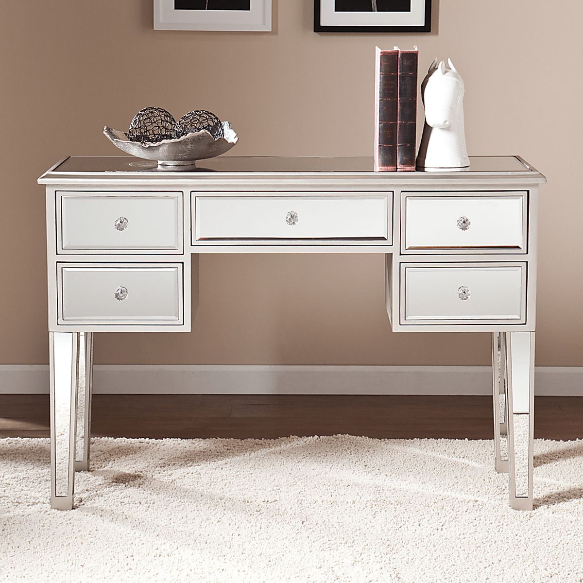 Mansur Silver Gray Console Table | Rooms to Go