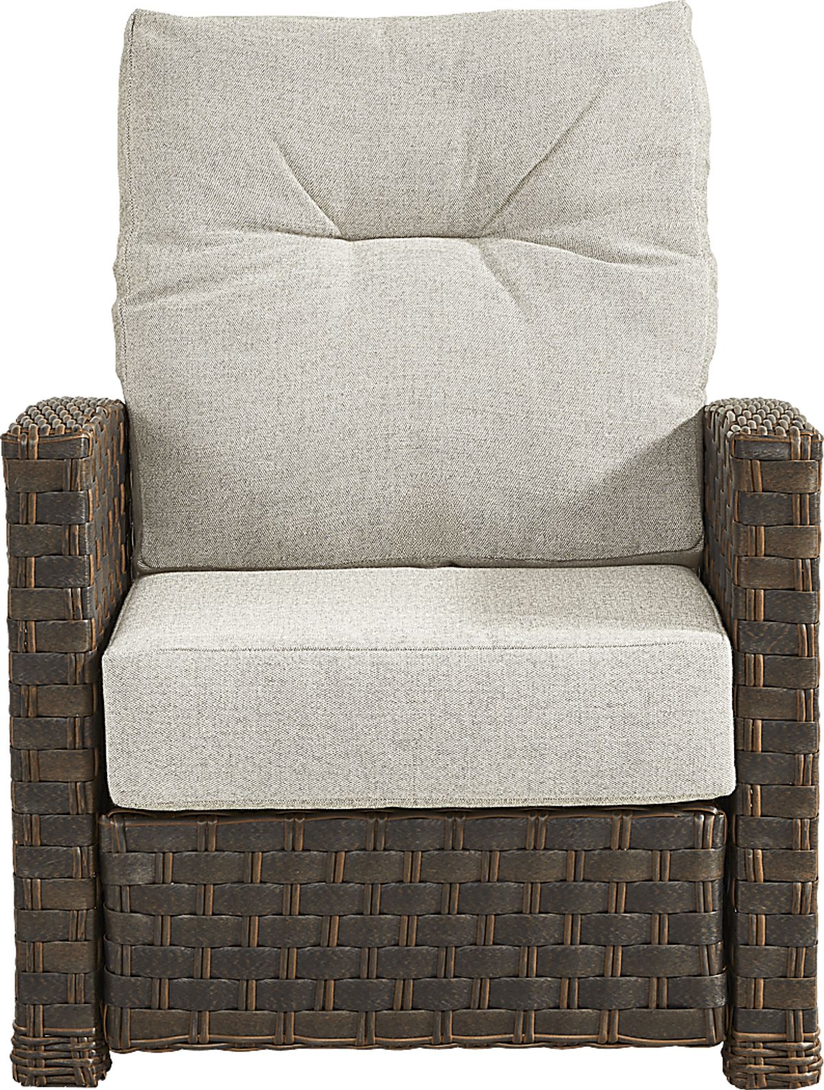 Mantra Brown Dark Wood Ash Beige,Gray Wicker Outdoor Reclining Chair ...
