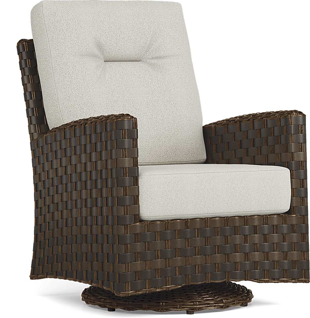 Mantra Brown Dark Wood Ash Beige,Gray Wicker Outdoor Swivel Chair ...
