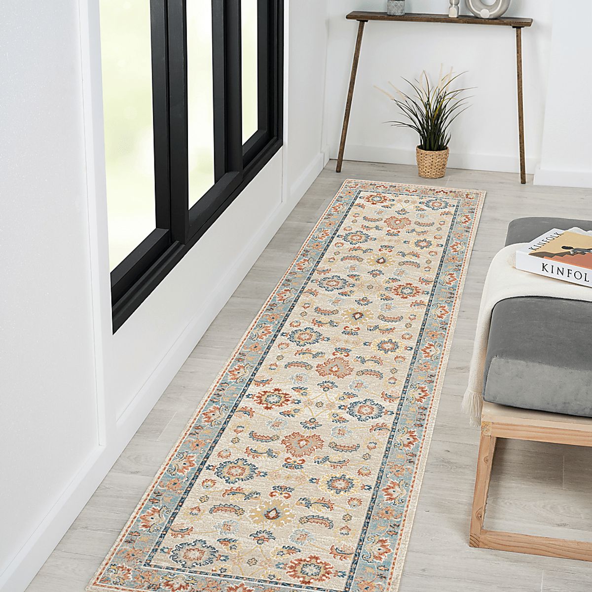 Manu Blue,Ivory Beige,Blue Rugs | Rooms to Go