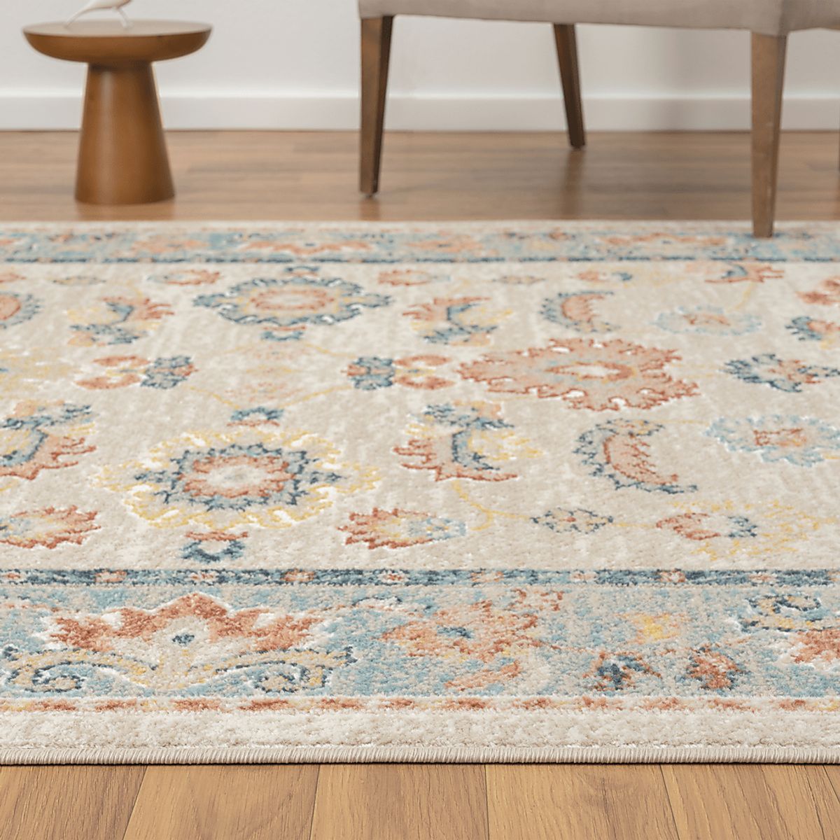 Manu Blue,Ivory Beige,Blue Rugs | Rooms to Go