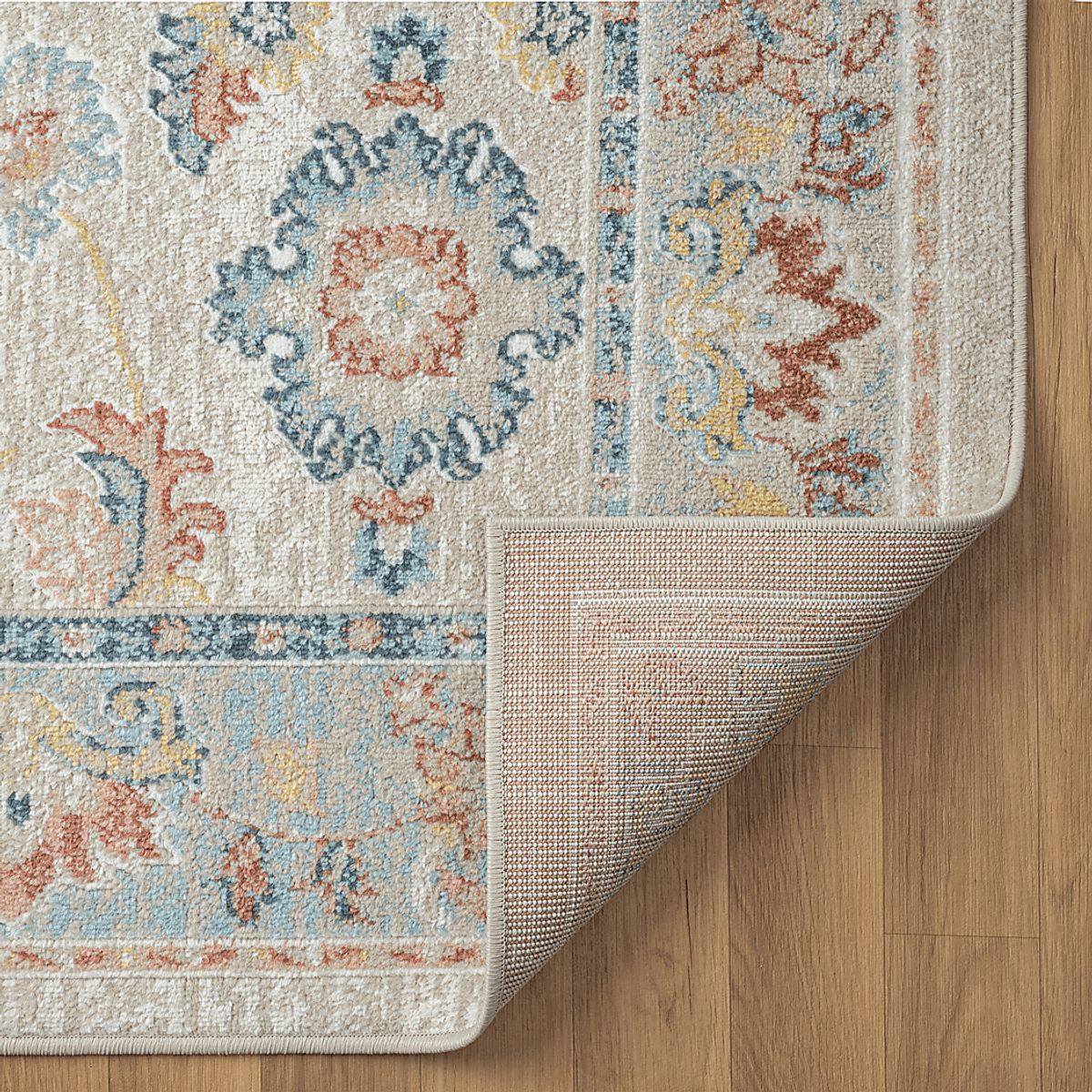 Manu Blue,Ivory Beige,Blue Rugs | Rooms to Go