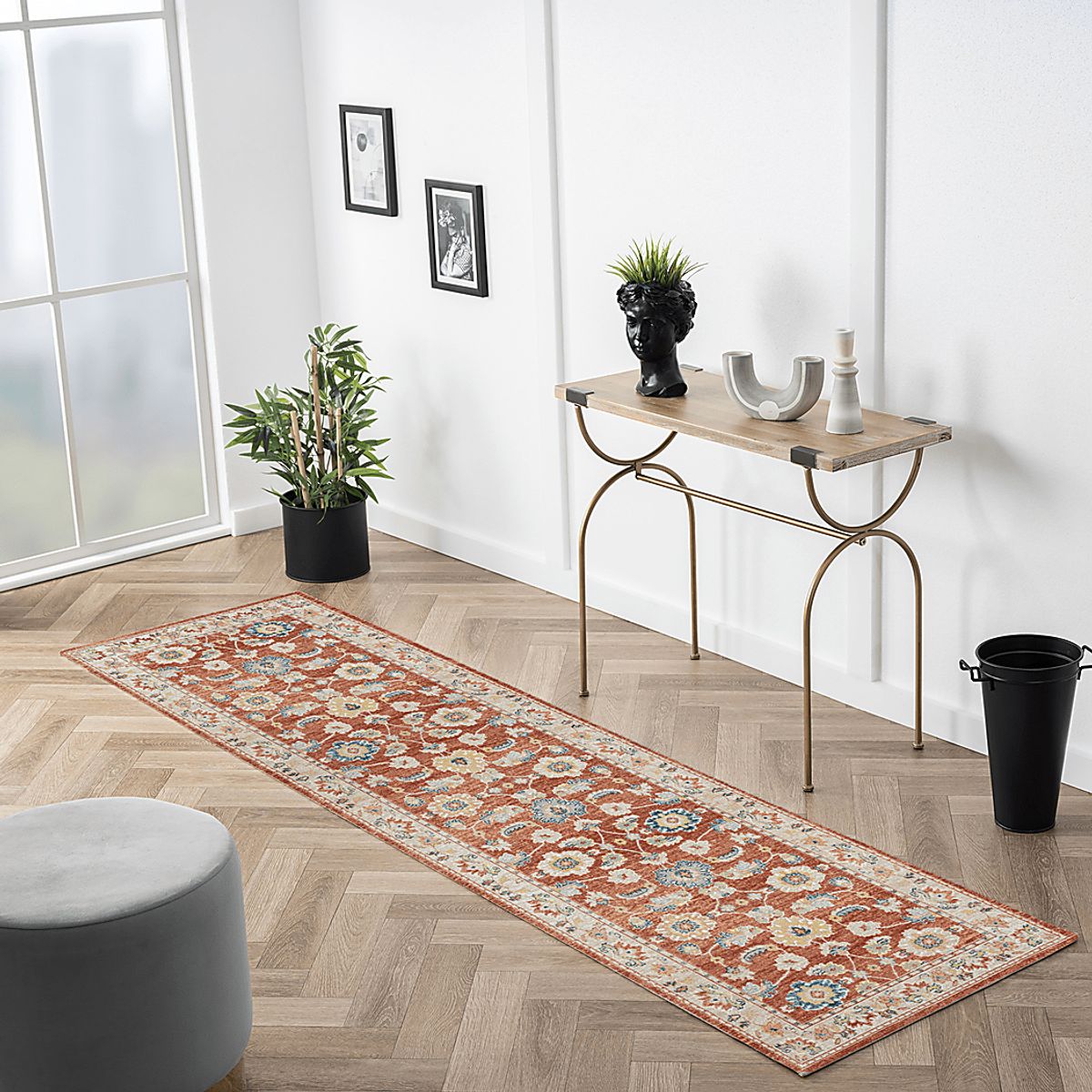 Manu Ivory,Rust Beige,Red Rugs | Rooms to Go