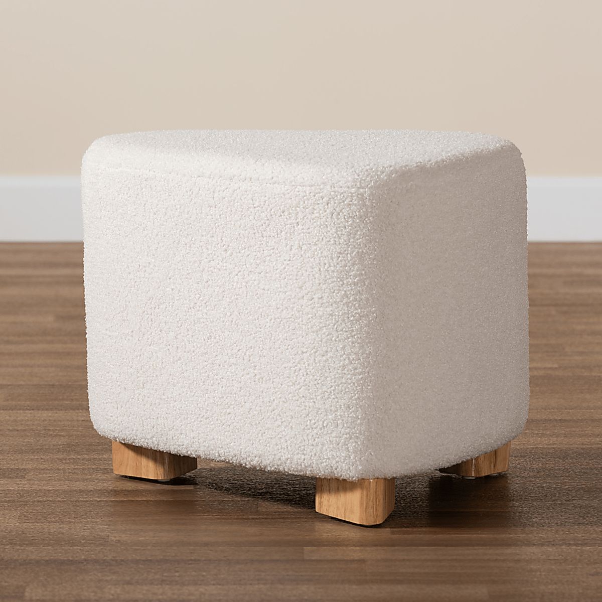 Manucy Ivory Beige Terylene Ottoman | Rooms to Go