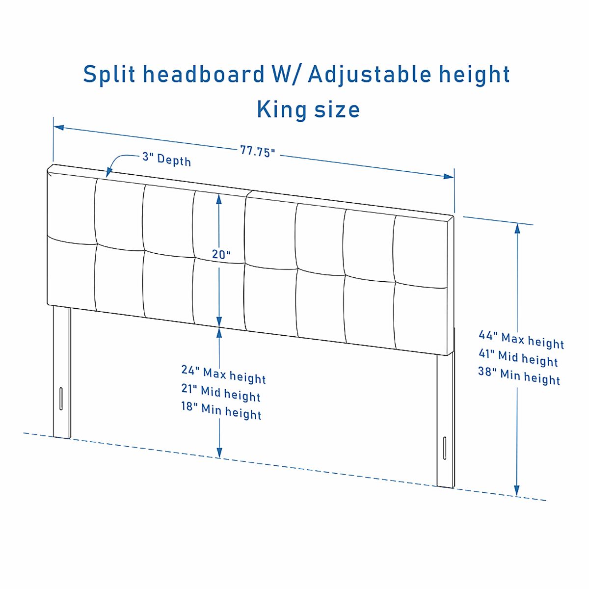 Maoka Light Gray Polyester Fabric King Headboard | Rooms to Go