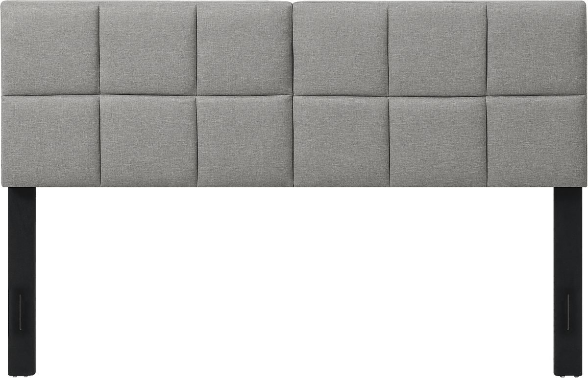 Maoka Light Gray Polyester Fabric Queen Headboard | Rooms to Go