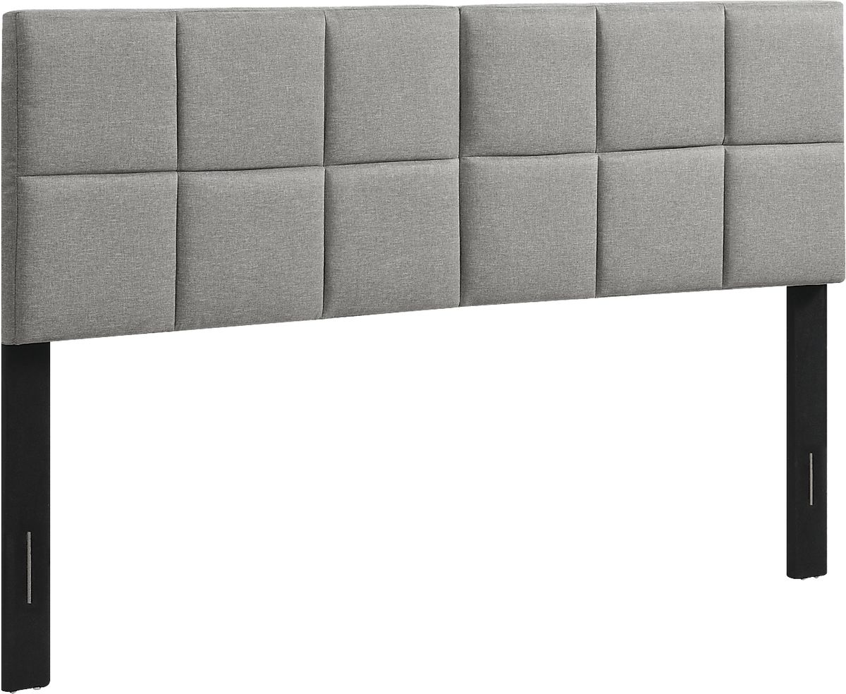 Maoka Light Gray Polyester Fabric Queen Headboard | Rooms to Go