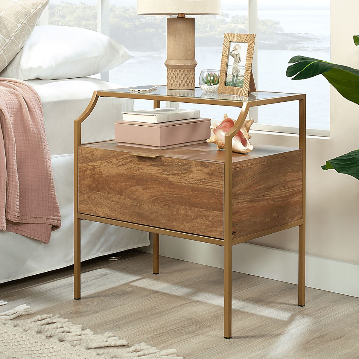 Maplewell Brown Dark Wood Nightstand | Rooms to Go