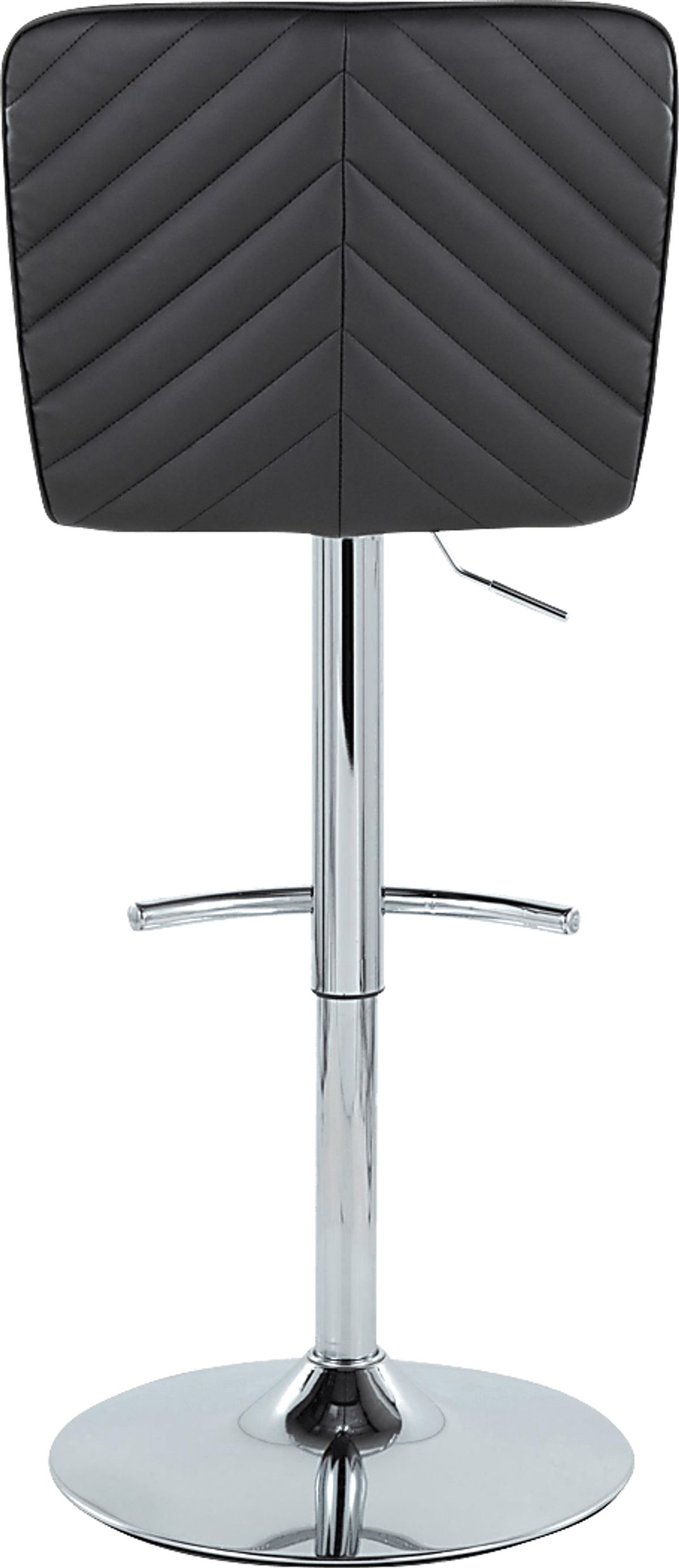 Marcei II Chrome Metal Black Polyurethane Fabric Barstool, Set Of 2 ...