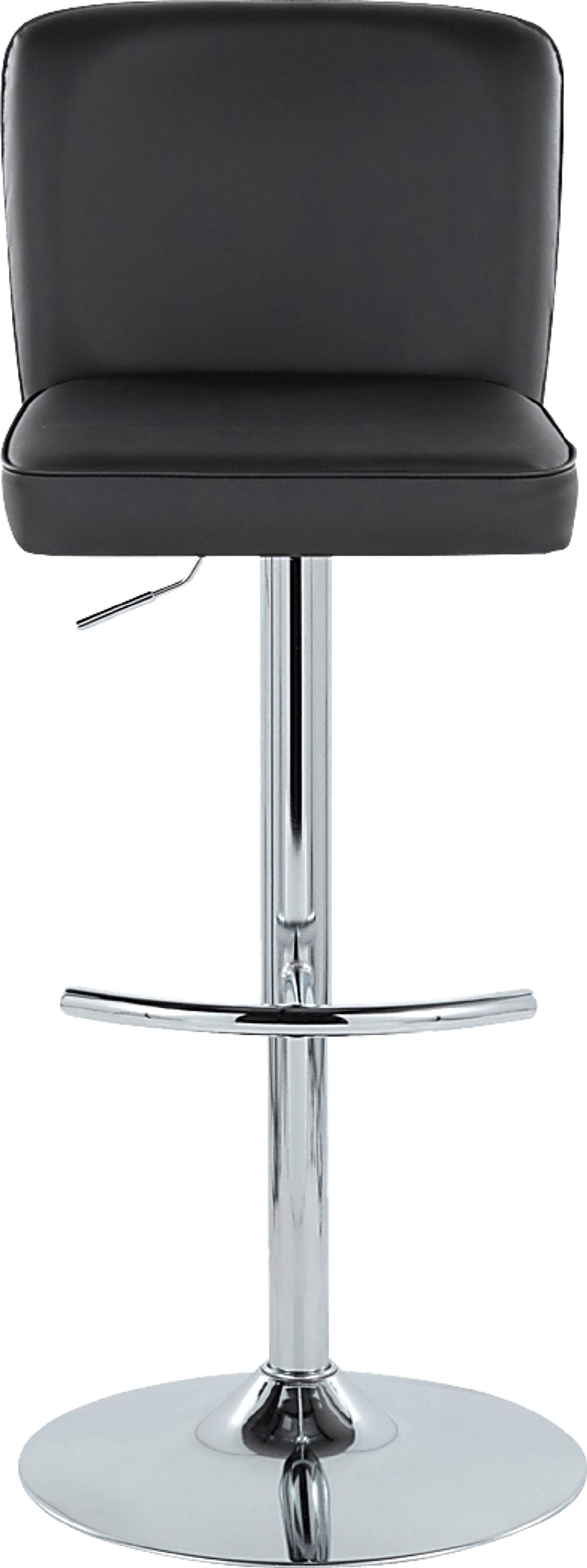 Marcei II Chrome Metal Black Polyurethane Fabric Barstool, Set Of 2 ...