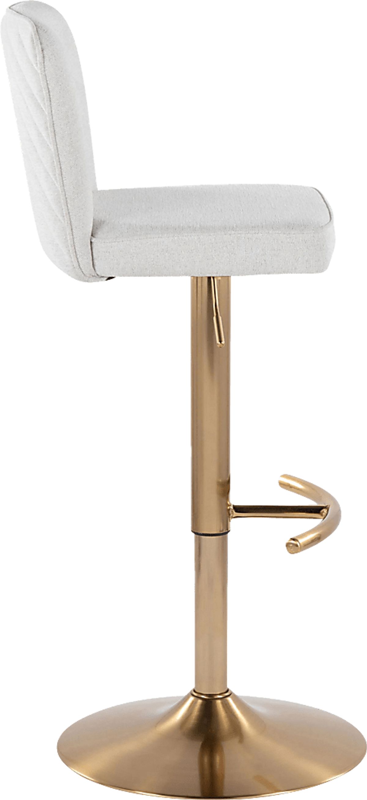 Marcei Gold Colors,Metal White Polyester Fabric Barstool, Set Of 2 ...