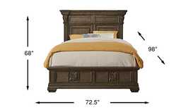 Marcelle Brown Dark Wood 3 Pc Queen Panel Bed | Rooms to Go