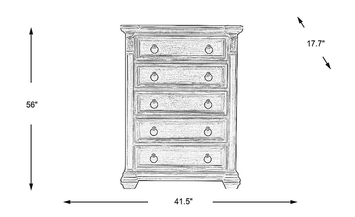 Marcelle Brown Dark Wood Chest | Rooms to Go