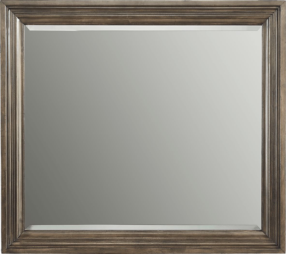 Marcelle Brown Dark Wood Mirror | Rooms to Go