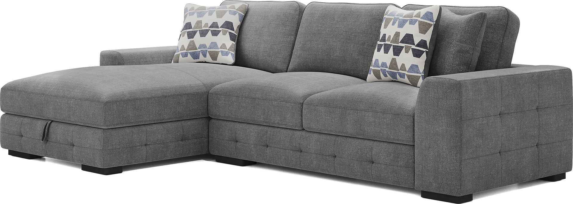 Marcola Ash Beige,Gray Woven 2 Pc With Chaise Left Arm Sectional ...