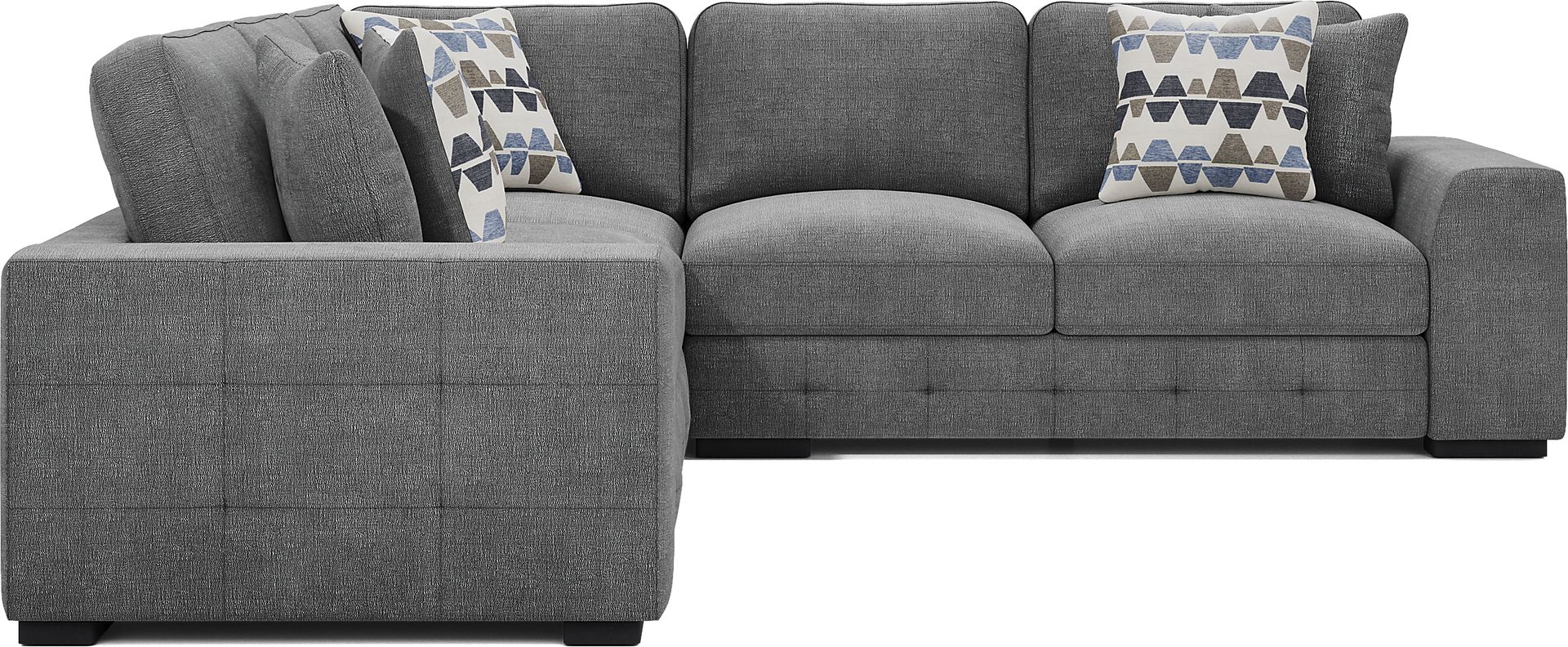Marcola Ash Beige,Gray Polyester Fabric 3 Pc Sectional | Rooms to Go