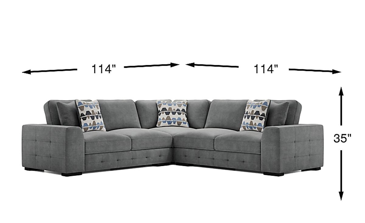 Marcola Ash Beige,Gray Woven 3 Pc Sectional | Rooms to Go