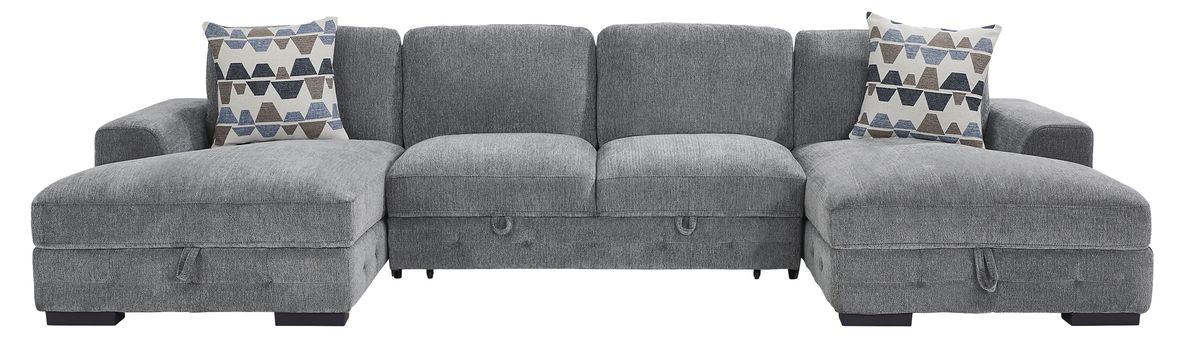 Marcola Ash Beige,Gray Woven 3 Pc Sleeper Sectional | Rooms to Go