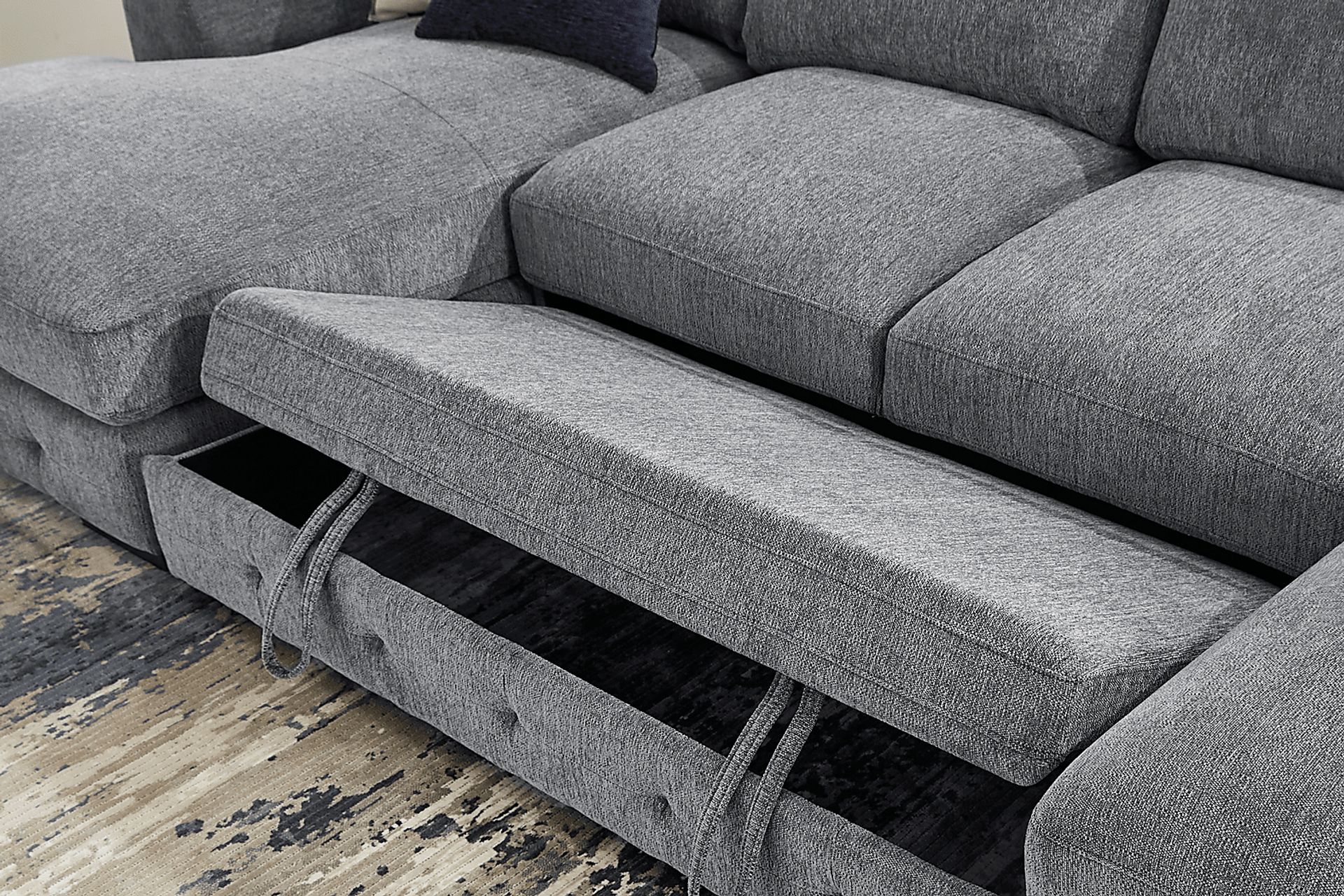 Marcola Ash Beige,Gray Woven 4 Pc With Chaise Left Arm Marcola Ash Beige,Gray Woven 4 Pc With Chaise Left Arm