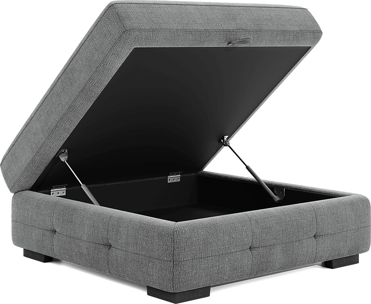 Marcola Ash Beige,Gray Woven Cocktail Ottoman | Rooms to Go