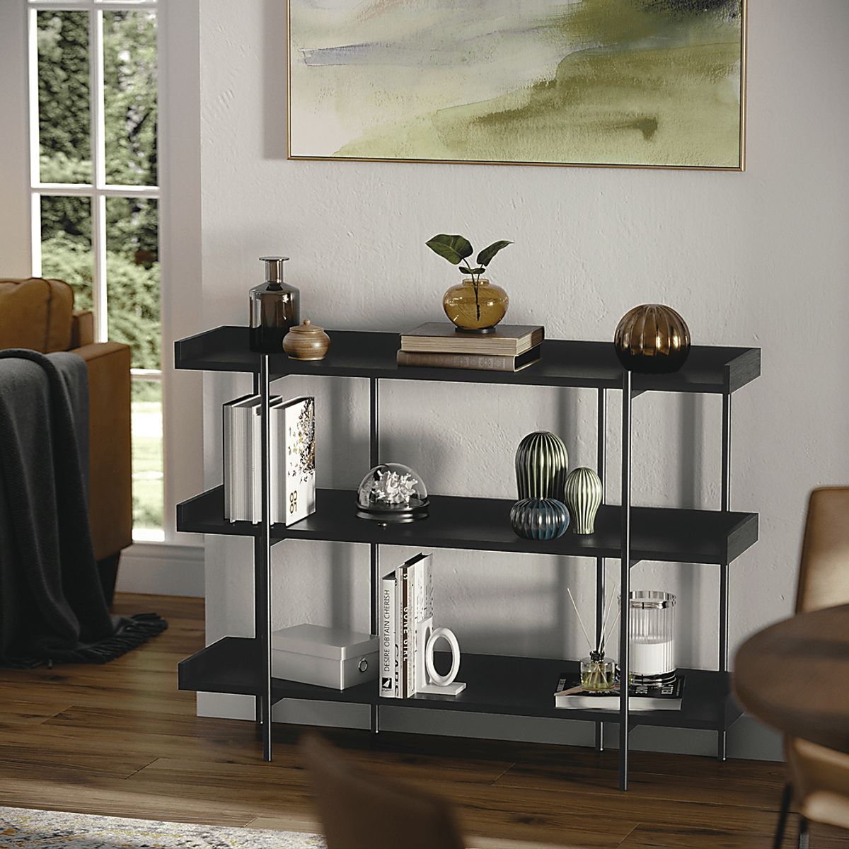 Marek Black Bookcases | Rooms to Go