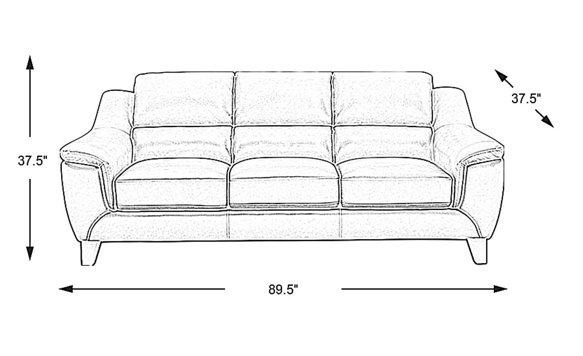 Marielle Bone Leather Sofa - Rooms To Go