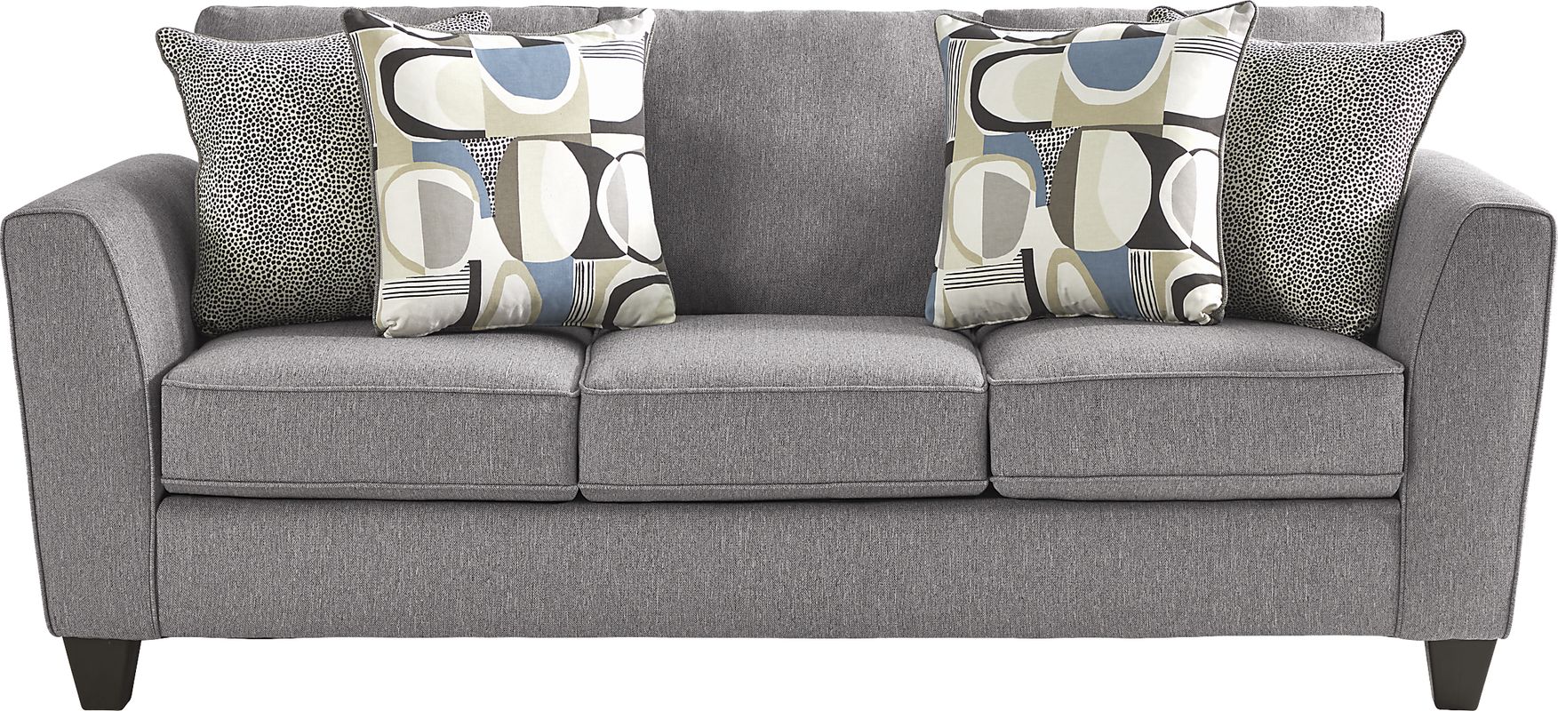 Marisol Bay 5 Pc Dark Gray Woven Living Room Set With Sofa, Loveseat, 3 ...