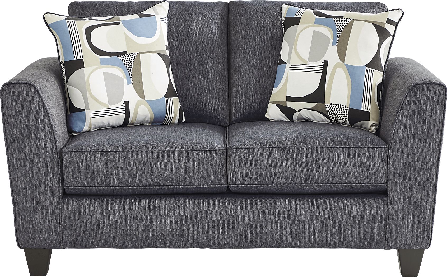 Marisol Bay 3 Pc Denim Blue Woven Living Room Set With Sofa, Loveseat ...