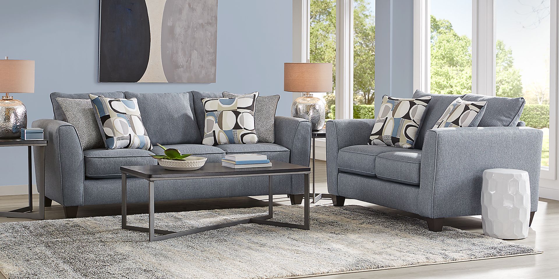 Marisol Bay Gray Woven Sofa | Rooms to Go