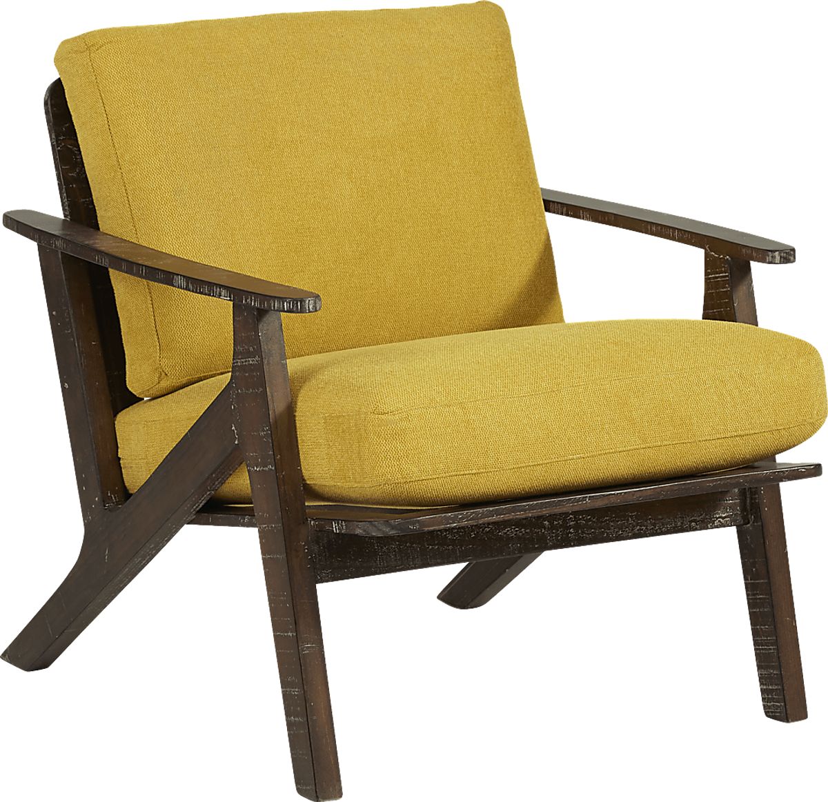 Maritime Marsh Sunflower Yellow Polyester Fabric Accent Chair | Rooms to Go