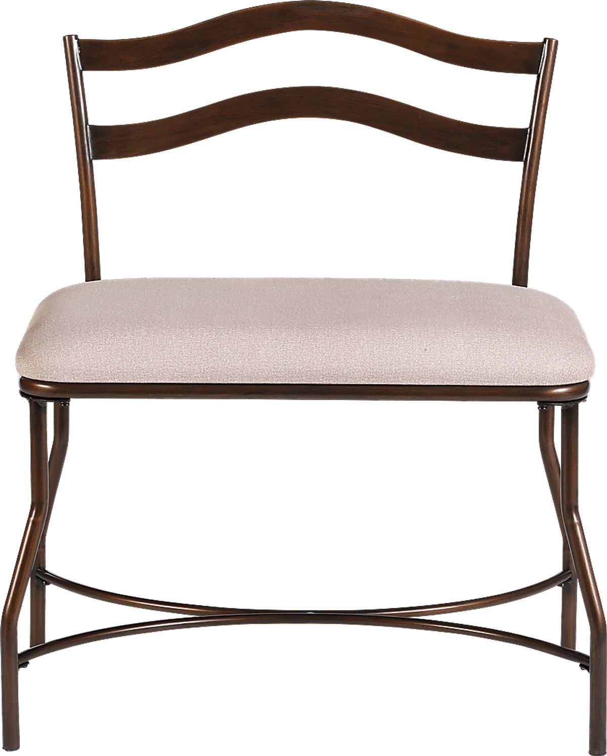 Marlene Ivory Light Wood,White Vanity Bench | Rooms to Go