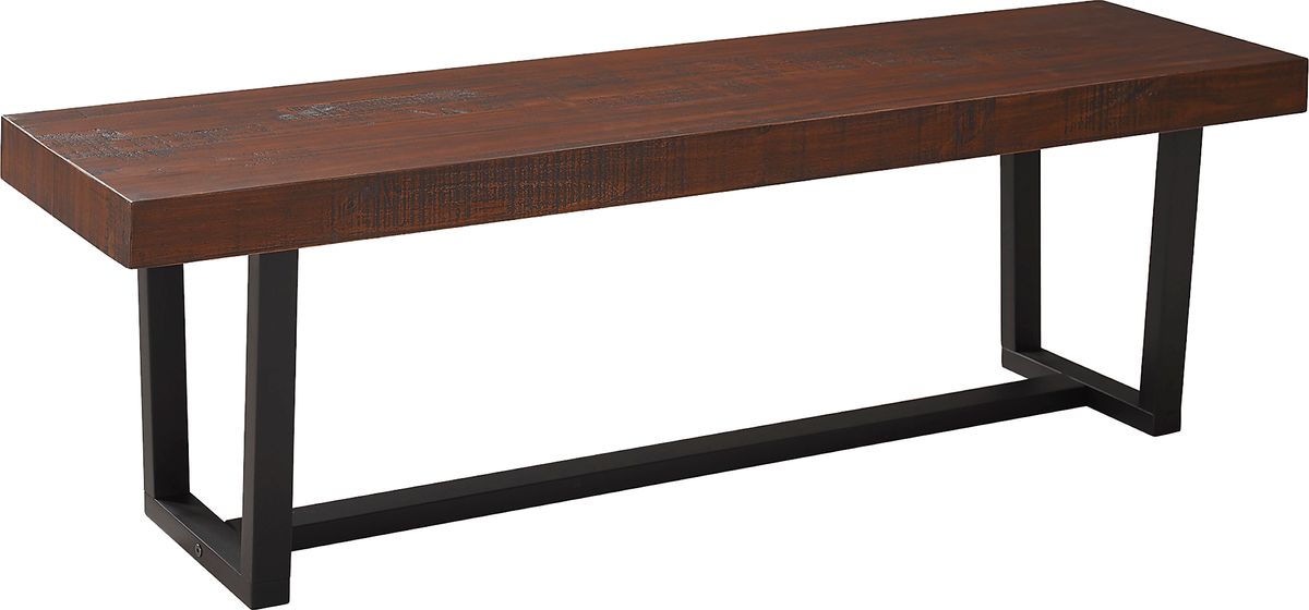 Marlinda Brown Dark Wood Dining Bench | Rooms to Go