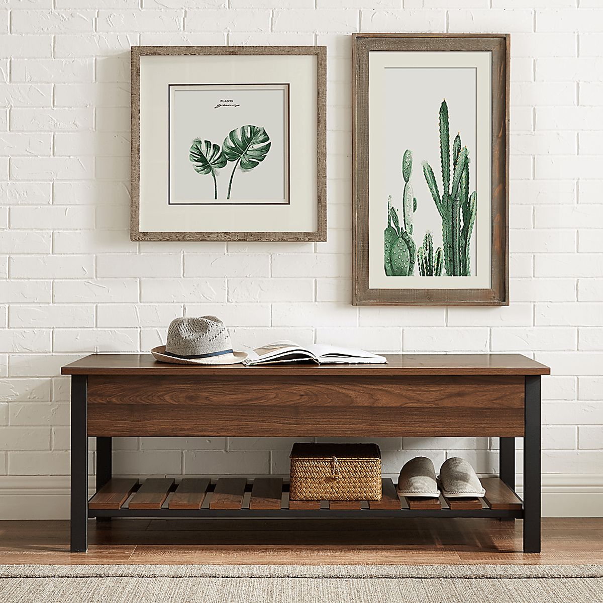 Marnock Walnut Dark Wood Bench | Rooms to Go