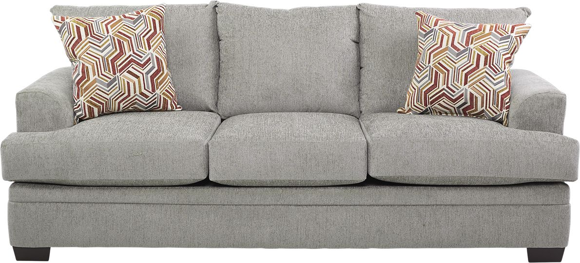 Marquis Heights Pewter Gray Chenille Fabric Sofa - Rooms To Go