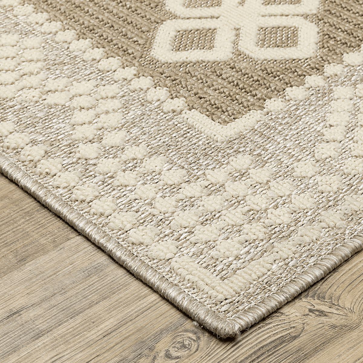 Marra Mushroom Brown Outdoor Rug | Rooms to Go